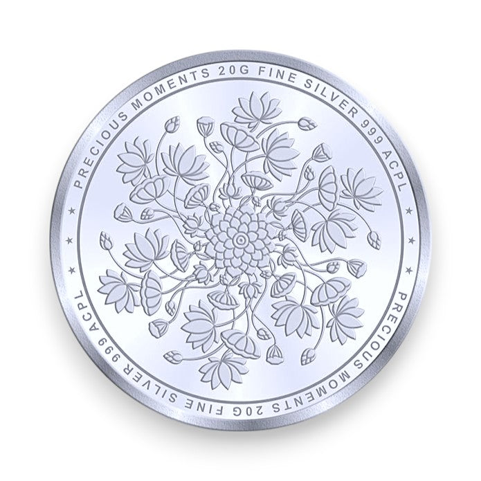999 Silver Coins Lotus Flower 20 gram Coin by ACPL – Taraash